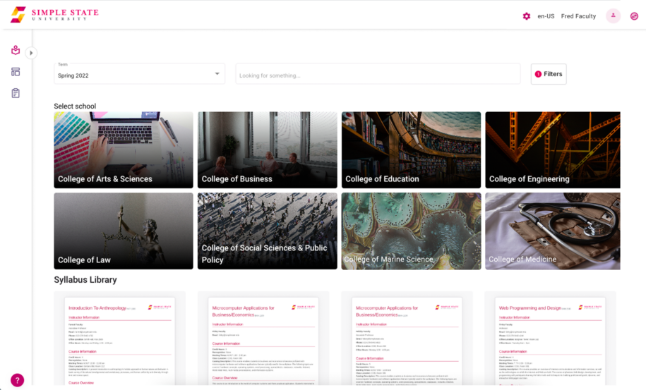 Syllabus Management System - Simple Syllabus