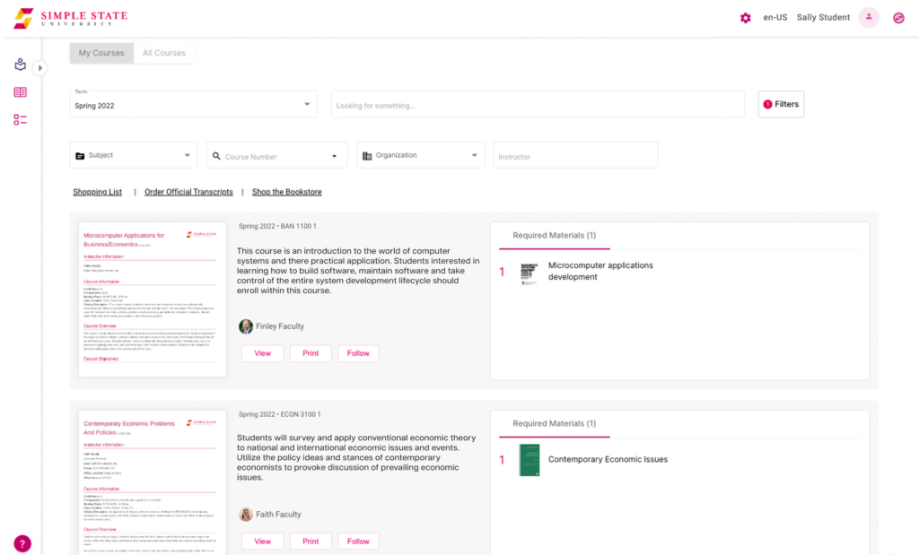 Syllabus Management System - Simple Syllabus